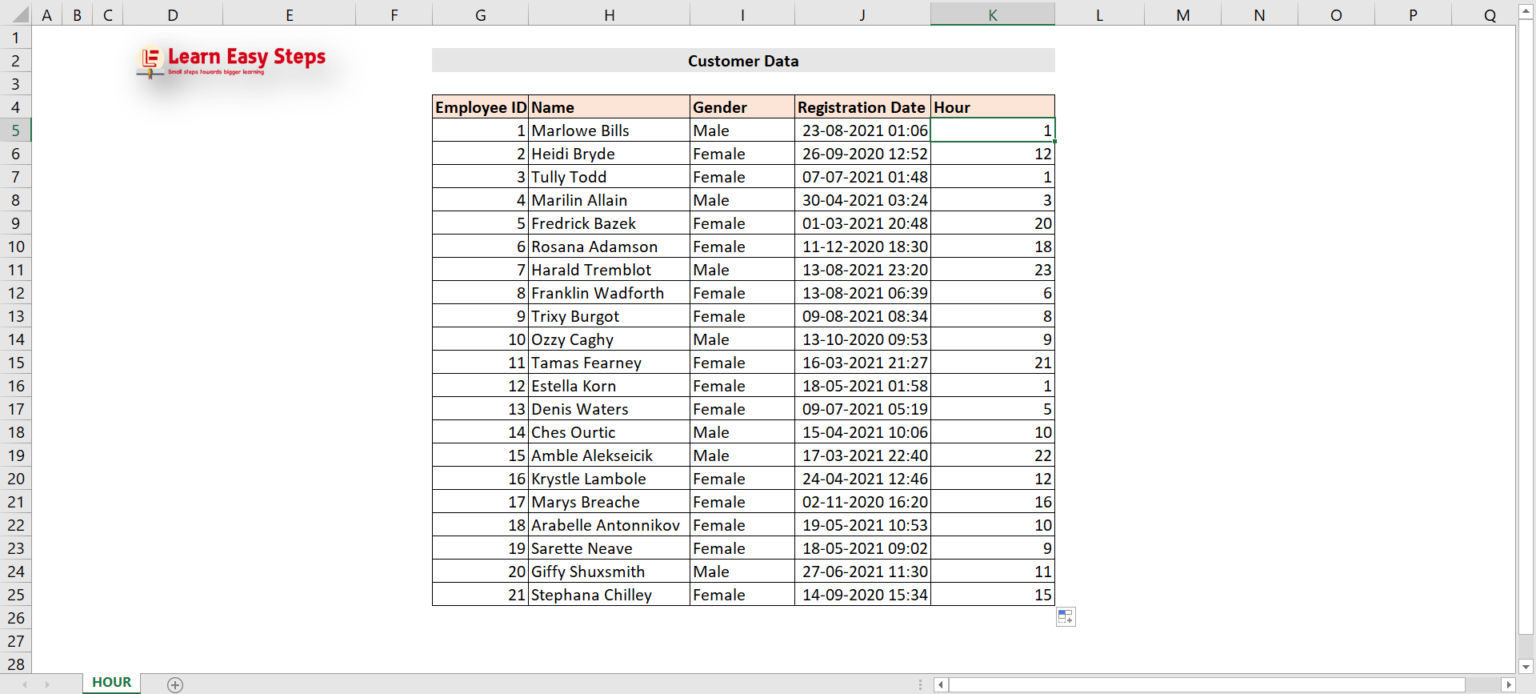 How To Use Hour Function In Excel Learn Easy Steps 1383